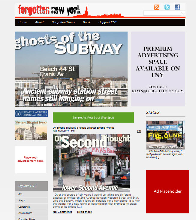 Advertise with FNY - Forgotten New York