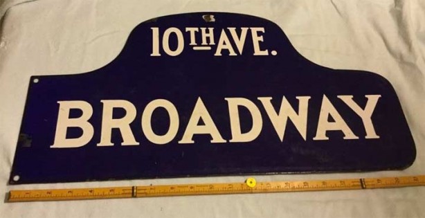 MANHATTAN-BRONX CLASSIC HUMPBACK STREET SIGNS - Forgotten New York